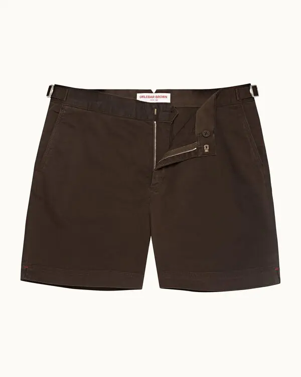 Orlebar Brown Truffle Mid-length Stretch-cotton Shorts
