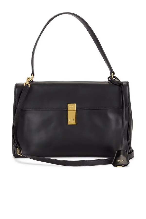 Prada Soft Sound Shoulder Bag - Black