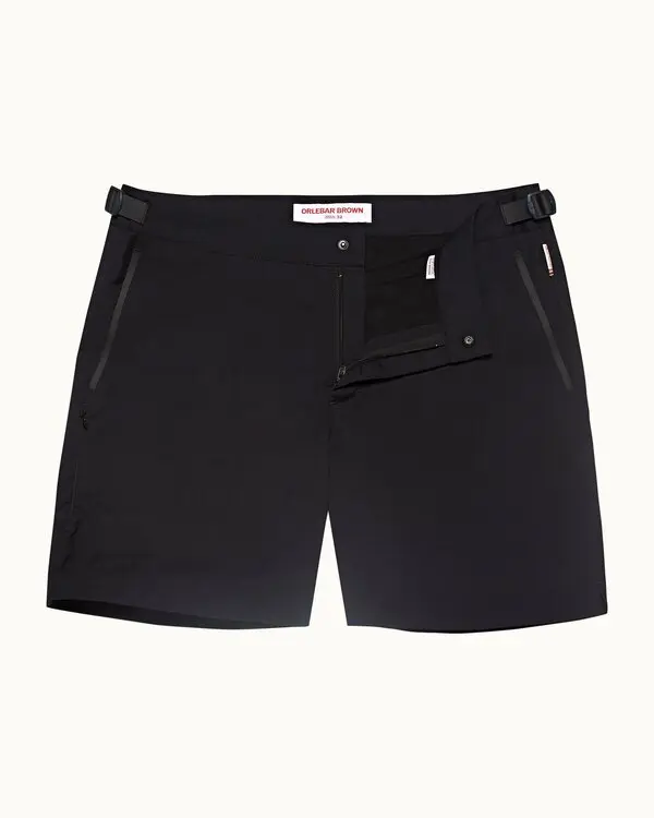 Orlebar Brown Mid-length Bonded Merino Swim Shorts In Night Iris