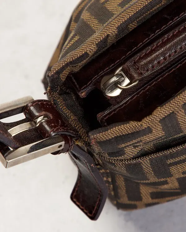 FWRD RENEW Fendi Zucca Baguette Shoulder Bag