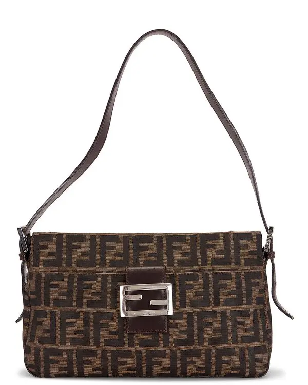 FWRD RENEW Fendi Zucca Baguette Shoulder Bag