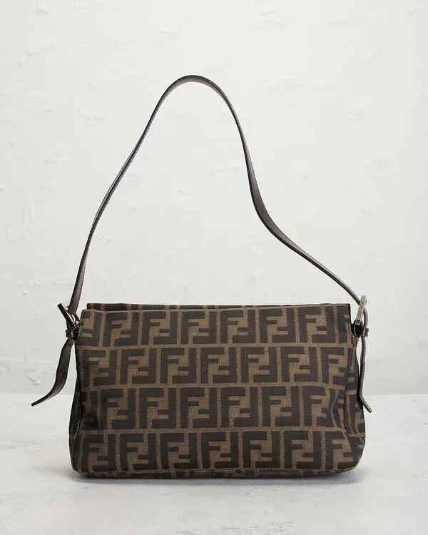 FWRD RENEW Fendi Zucca Baguette Shoulder Bag