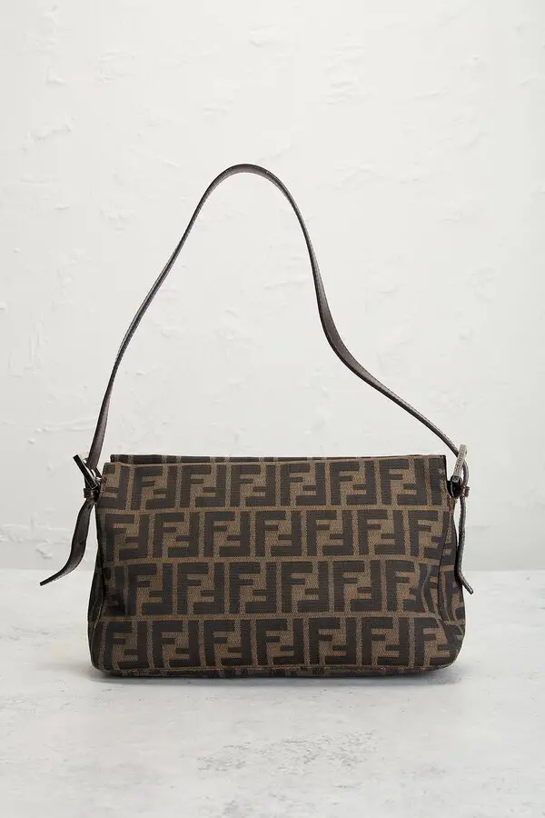 Fendi Zucca Monogram Shoulder Bag - Brown