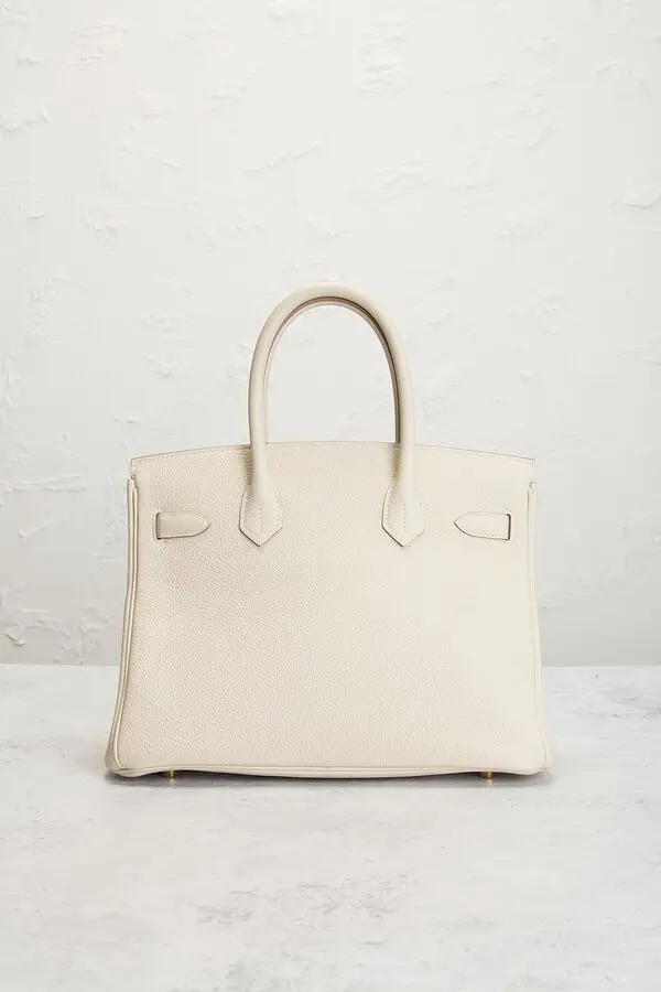 Hermès Togo Birkin 30 Handbag In White - Craie