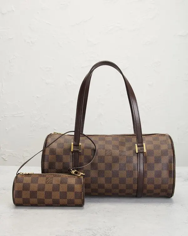 FWRD RENEW Louis Vuitton Damier Ebene Papillon 30 Handbag &amp; Mini Set