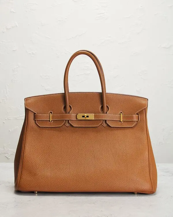 FWRD RENEW Hermes Togo Birkin 35 Retourne Handbag