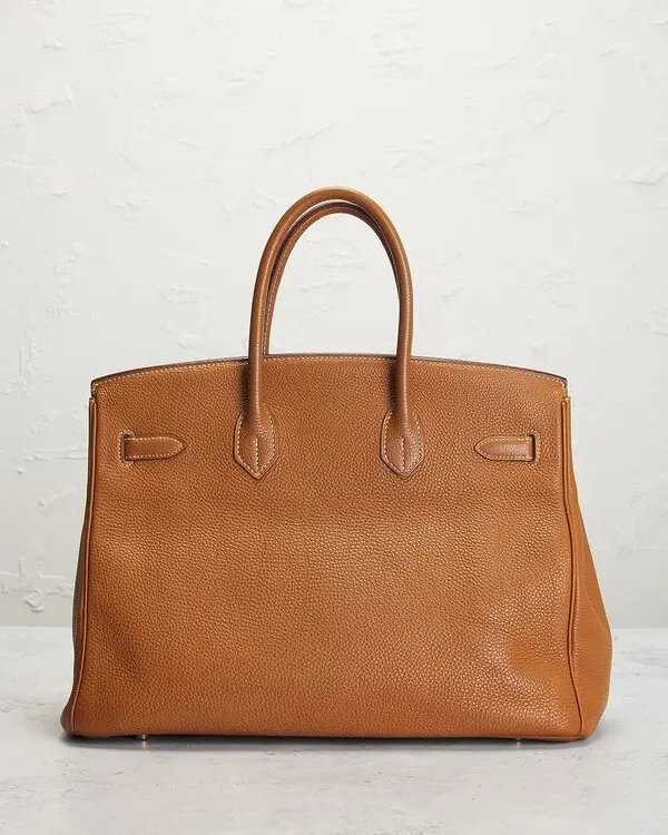 FWRD RENEW Hermes Togo Birkin 35 Retourne Handbag