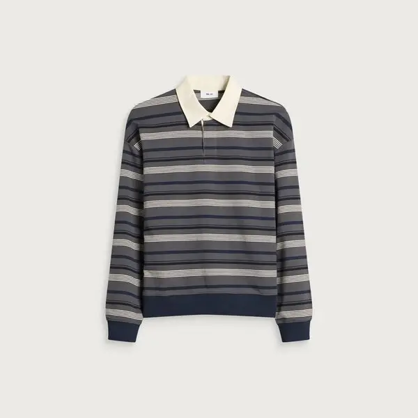 Nn07 David Stripe Rugby Shirt