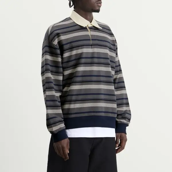 Nn07 David Stripe Rugby Shirt