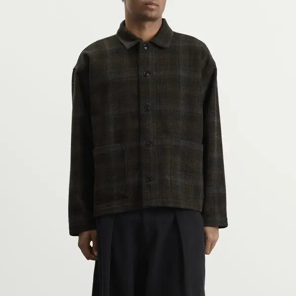 You Must Create Wool Check Pj Overshirt