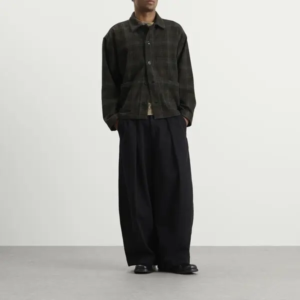 You Must Create Wool Check Pj Overshirt