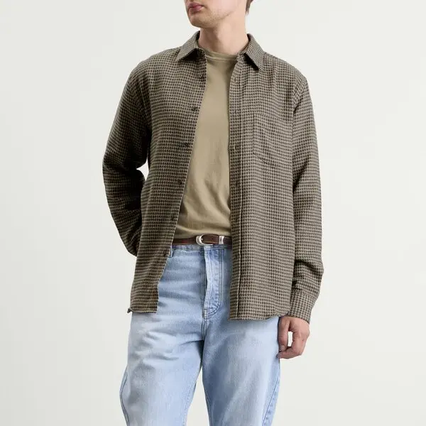 Portuguese Flannel Abstract Houndstooth Shirt