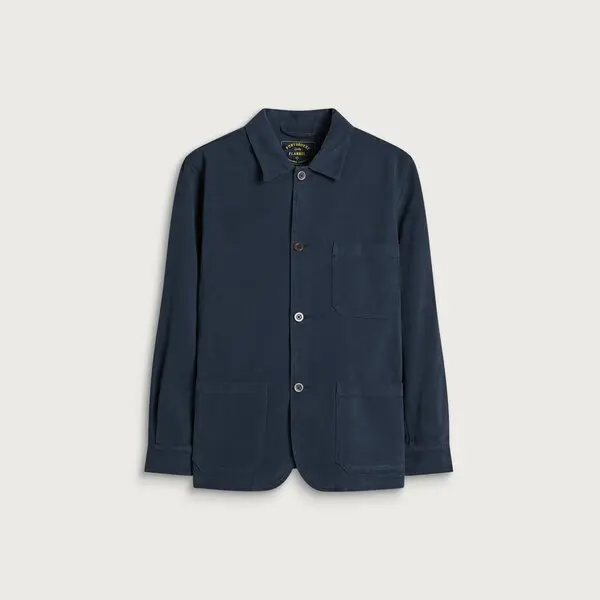 Portuguese Flannel Labura Chore Jacket - Navy