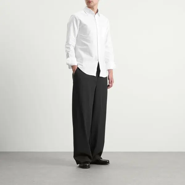Portuguese Flannel Belavista Button Down Oxford Shirt - Off White