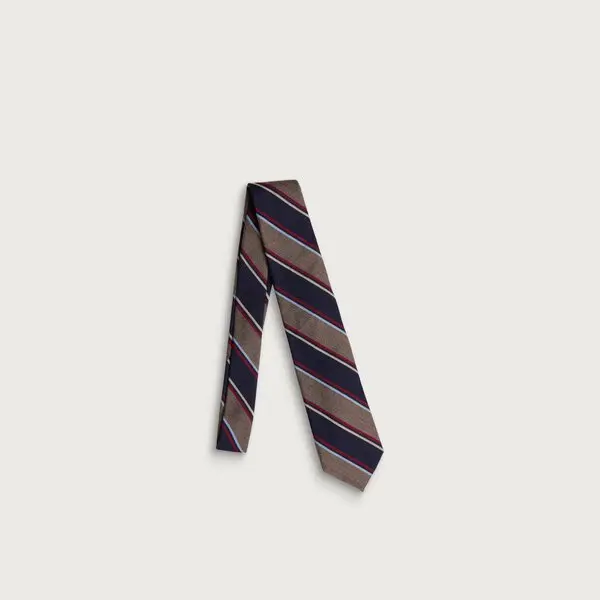 Visvim Striped Tie - Navy