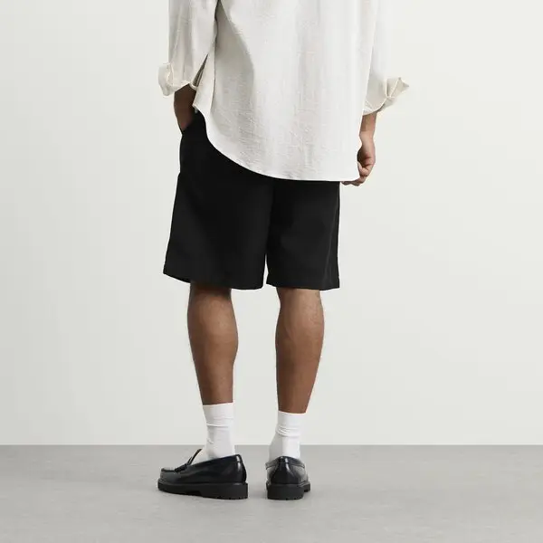 BOUND Wide Pleated Cotton Short