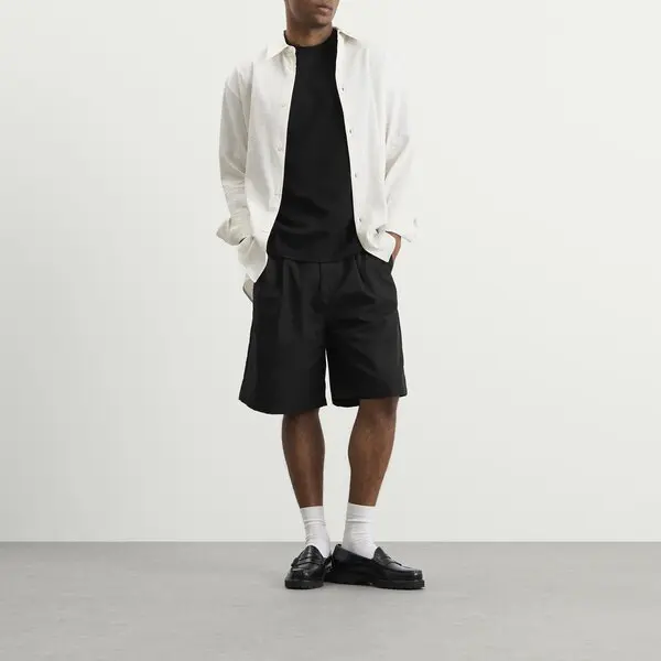 BOUND Wide Pleated Cotton Short