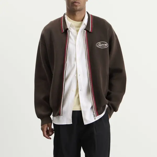 BOUND Retro Disc Knit Zip Polo