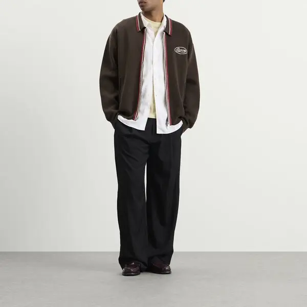 BOUND Retro Disc Knit Zip Polo