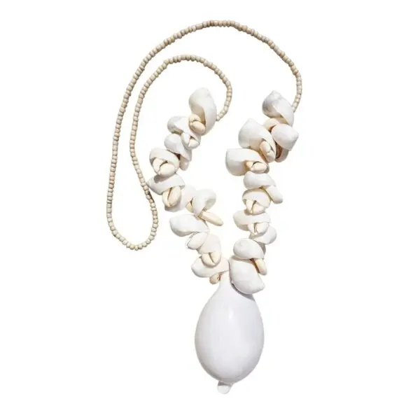 OHSUN Bora Egg Shell Necklace - White