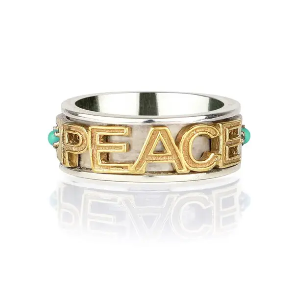 CHARLOTTE'S WEB JEWELLERY Peace Rocks Spinning Ring - Silver
