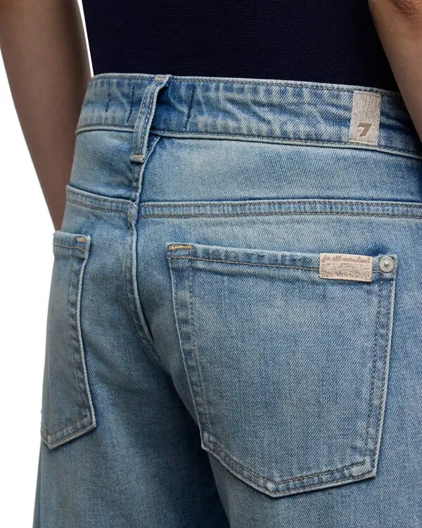 7 For All Mankind Low Rise Flare Jeans - Blue Haze