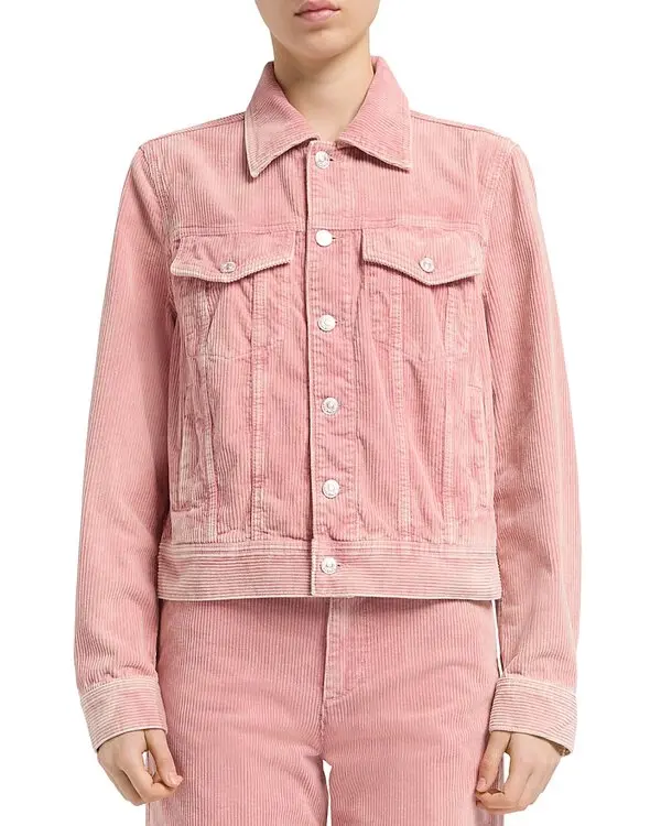 7 For All Mankind Adi Corduroy Trucker Jacket - Blushing
