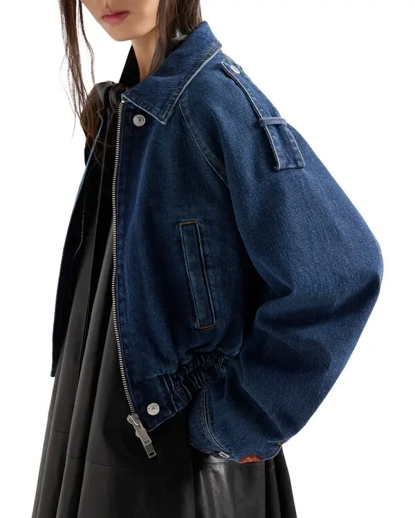 7 For All Mankind Denim Aviator Jacket