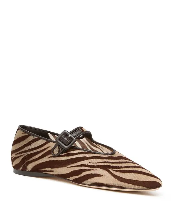LOEFFLER RANDALL Mesh Mary Jane Flats - Zebra