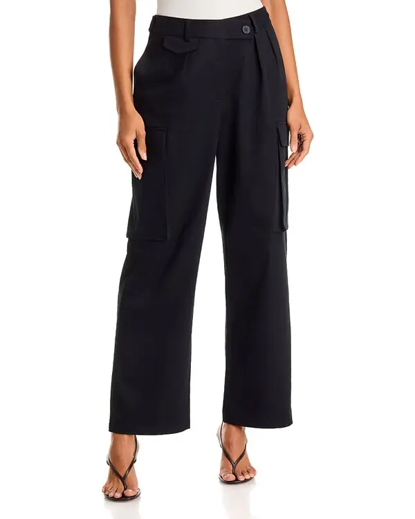 Aqua Cotton Stretch Cargo Pants Exclusive - Black