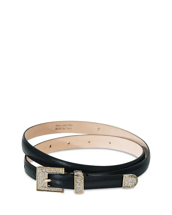 DEHANCHE Lottie Western Leather Belt - Black