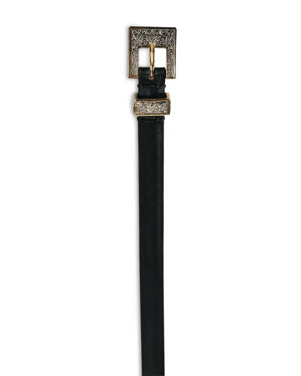 DEHANCHE Lottie Western Leather Belt - Black