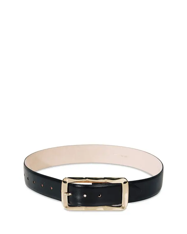 DEHANCHE Mila Rocker Buckle Leather Belt - Black