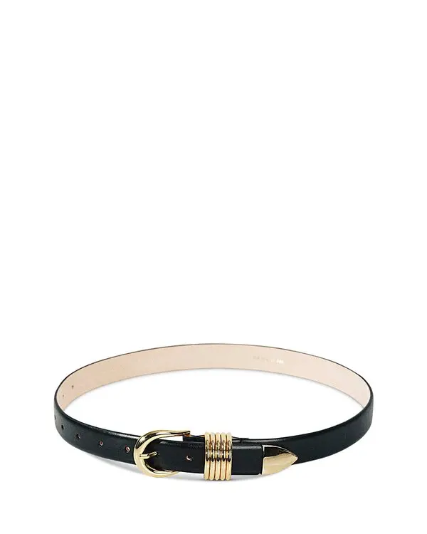 DEHANCHE Hollyhock Leather Belt - Black