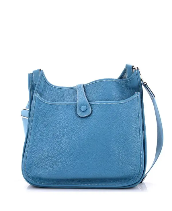 Hermès Gm Evelyne Bag Gen Iii Clemence - Blue