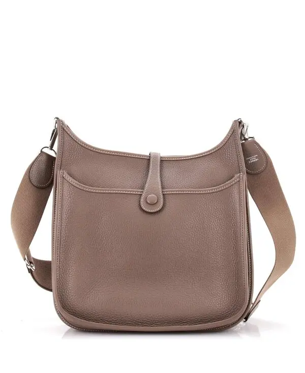Hermès Gm Evelyne Bag Gen Iii Clemence - Gray