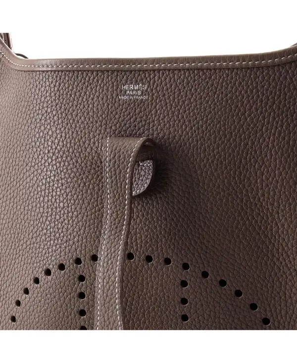 Hermès Gm Evelyne Bag Gen Iii Clemence - Gray