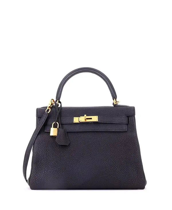 Hermès Kelly 28 Handbag Black Togo With Gold Hardware