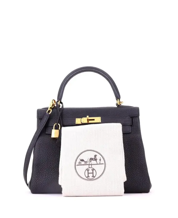 Hermès Kelly 28 Handbag Black Togo With Gold Hardware
