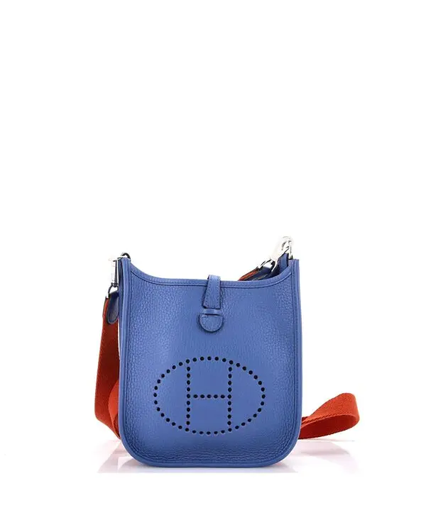 Hermès Tpm Evelyne Bag Gen Iii Clemence - Blue