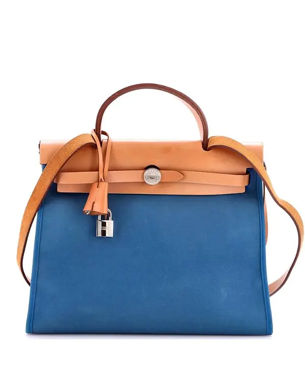 Hermès 31 Herbag Zip Leather And Toile