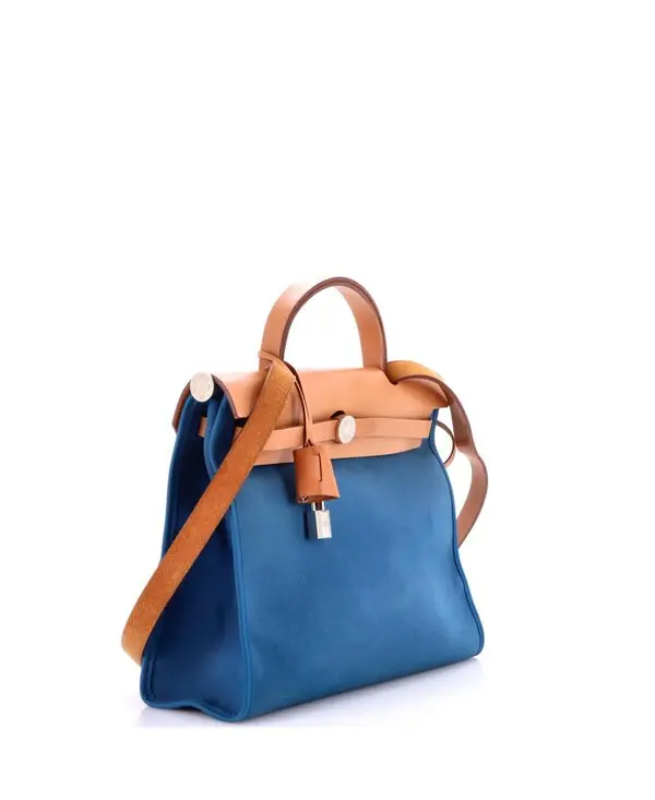 Hermès 31 Herbag Zip Leather And Toile