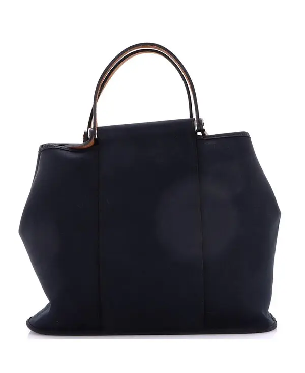 Hermès 32 Cabag Handbag Toile And Leather - Black