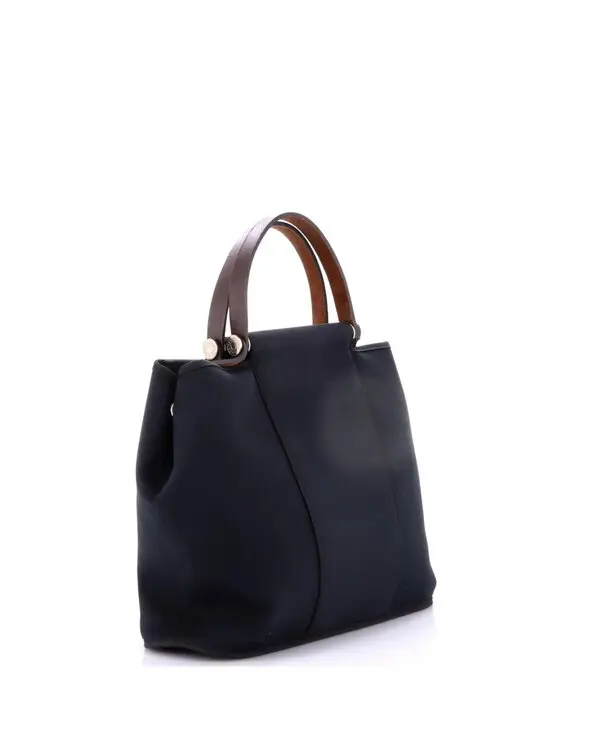 Hermès 32 Cabag Handbag Toile And Leather - Black