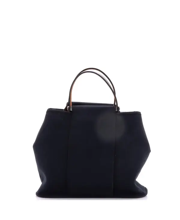 Hermès 32 Cabag Handbag Toile And Leather - Black