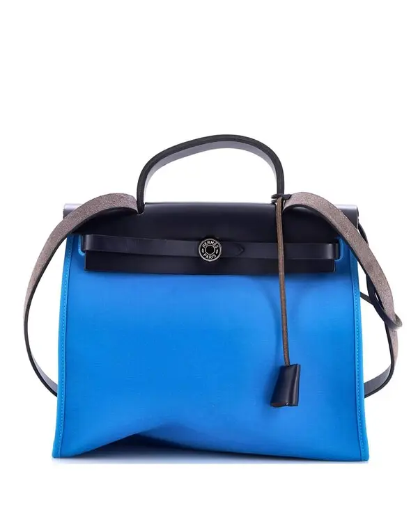 Hermès 31 Herbag Zip Leather And Toile