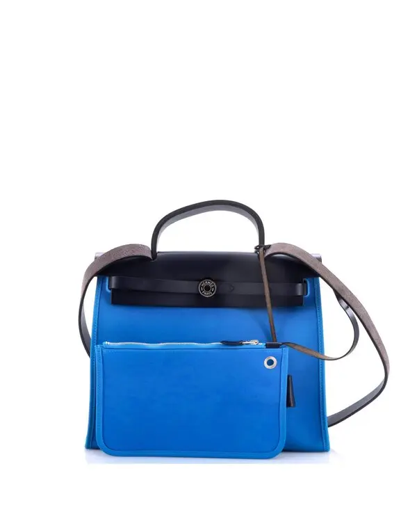 Hermès 31 Herbag Zip Leather And Toile