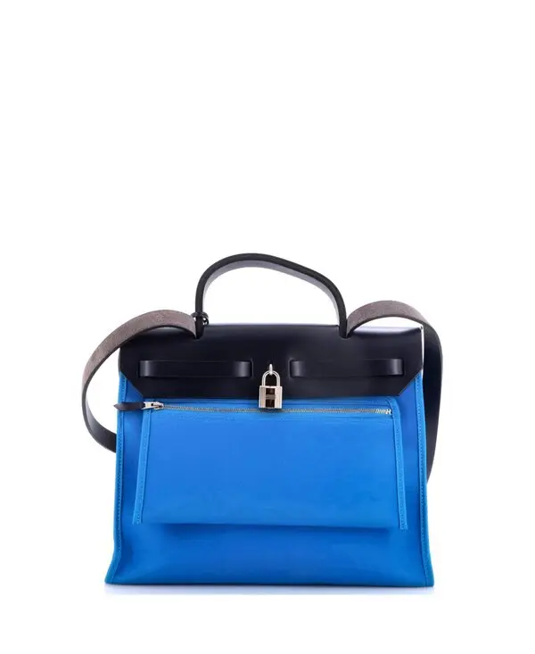 Hermès 31 Herbag Zip Leather And Toile