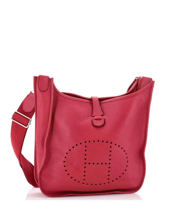 Hermès Pm Evelyne Bag Gen Iii Clemence - Burgundy