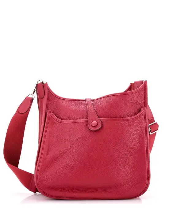 Hermès Pm Evelyne Bag Gen Iii Clemence - Burgundy